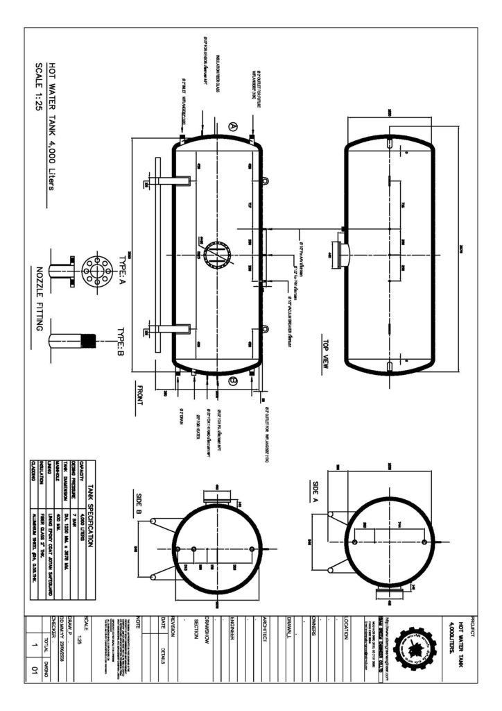 SGE Pressure Hot Water Storage Tank - Siam Green Engineer Co.,Ltd.